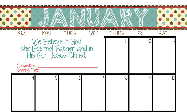 January 2015 Calendar