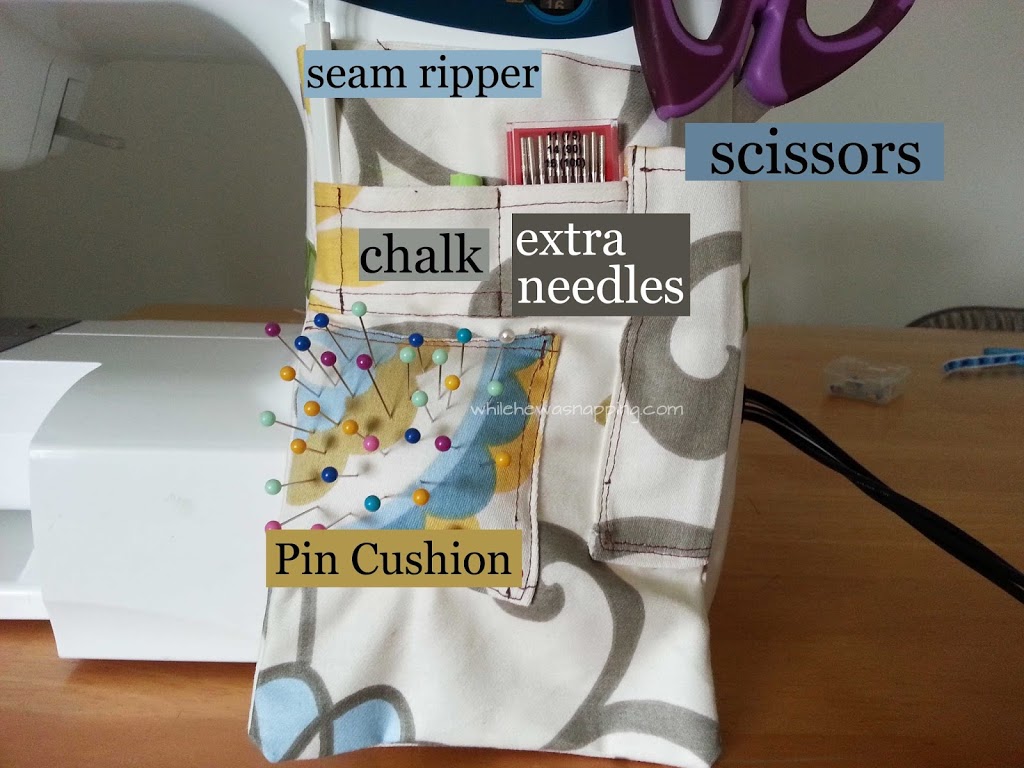Sewing Caddy | While He Was Napping