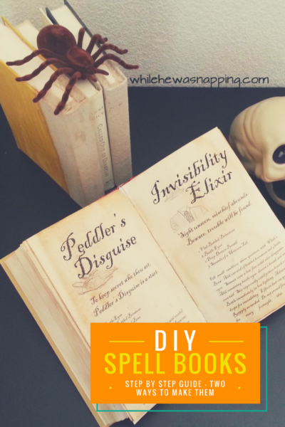 DIY Spell Books with 12 Spells | While He Was Napping