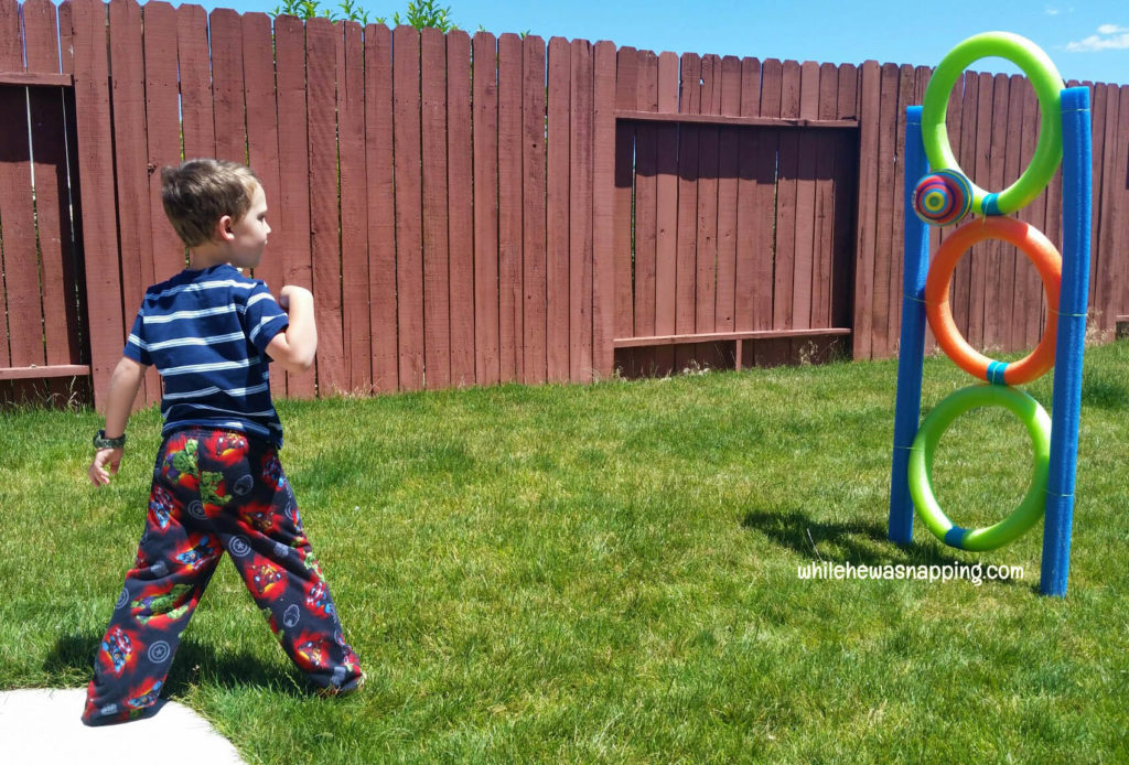 Pool Noodle DIY Toss Game | While He Was Napping