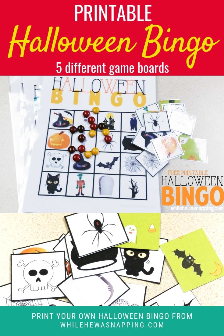 Halloween Bingo Printable Game | While He Was Napping