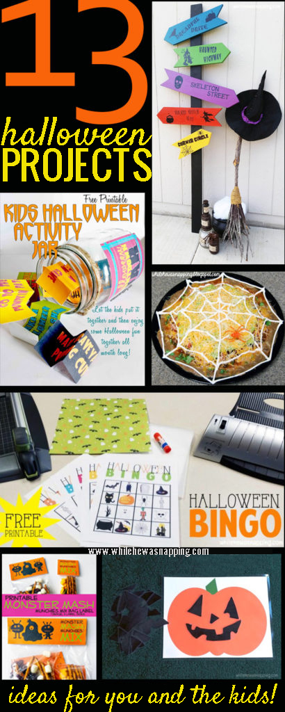 13 Spooky Fun Halloween Projects {for you and the kids!} | While He Was ...