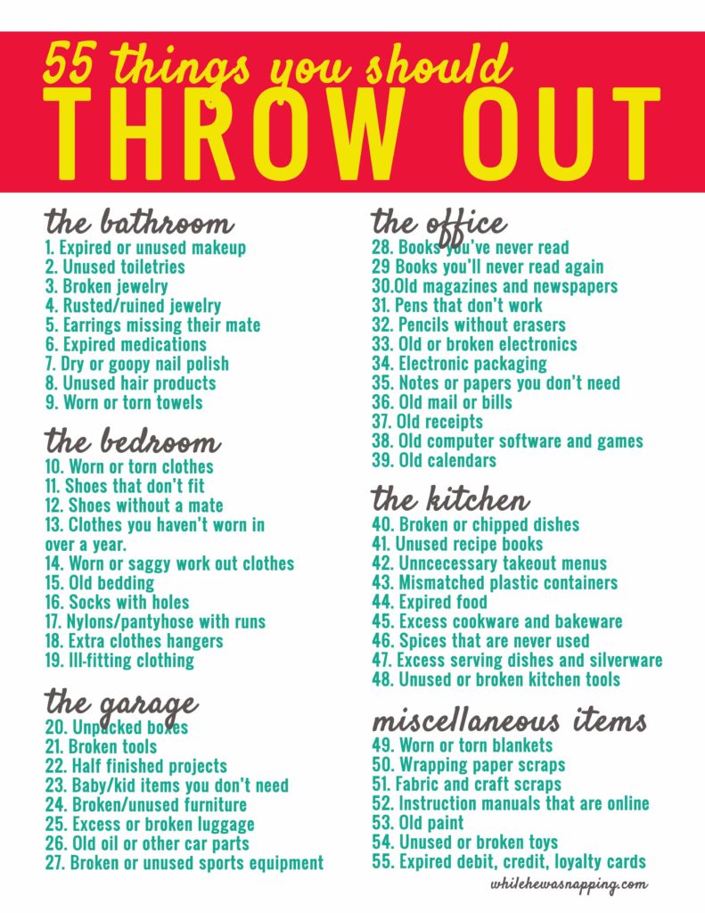 55 Things You Should Throw Out Download | While He Was Napping
