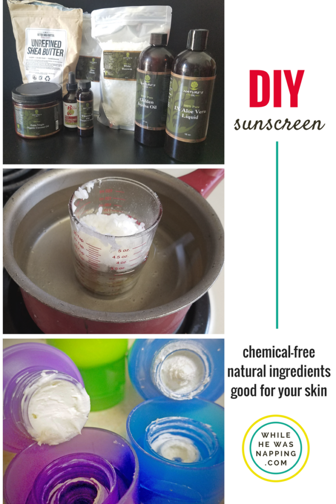 How to make DIY Sunscreen that will protect your family | While He Was ...