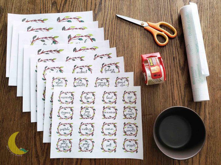 How to DIY Laser Printer Labels for Home Organization | While He Was ...