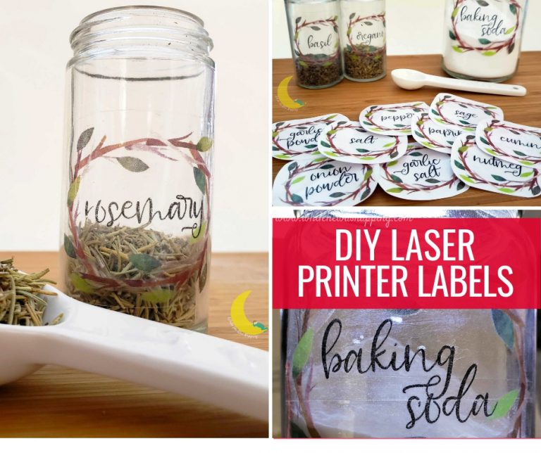 How to DIY Laser Printer Labels for Home Organization | While He Was ...
