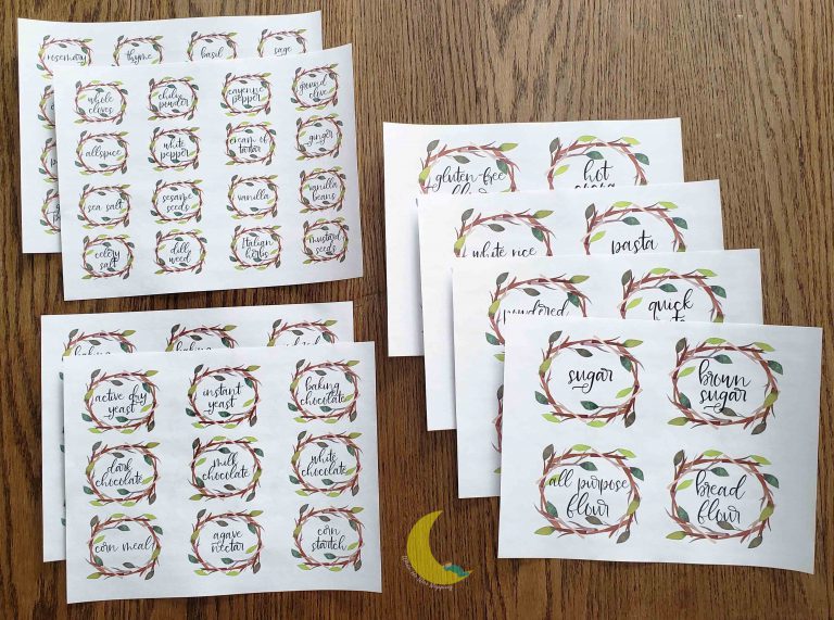 How to DIY Laser Printer Labels for Home Organization | While He Was ...