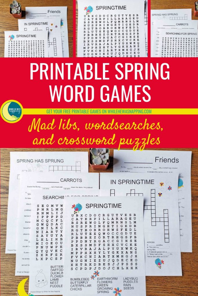 5 Spring Word Games for When You Need to Entertain the Kids | While He ...