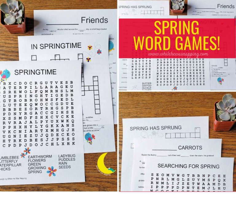 5 Spring Word Games for When You Need to Entertain the Kids | While He ...